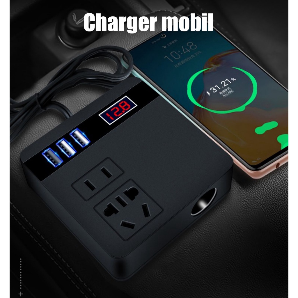 Jual (ada stok, dikirim dari jakarta) Inverter mobil AC 12V/24V Ke DC ...