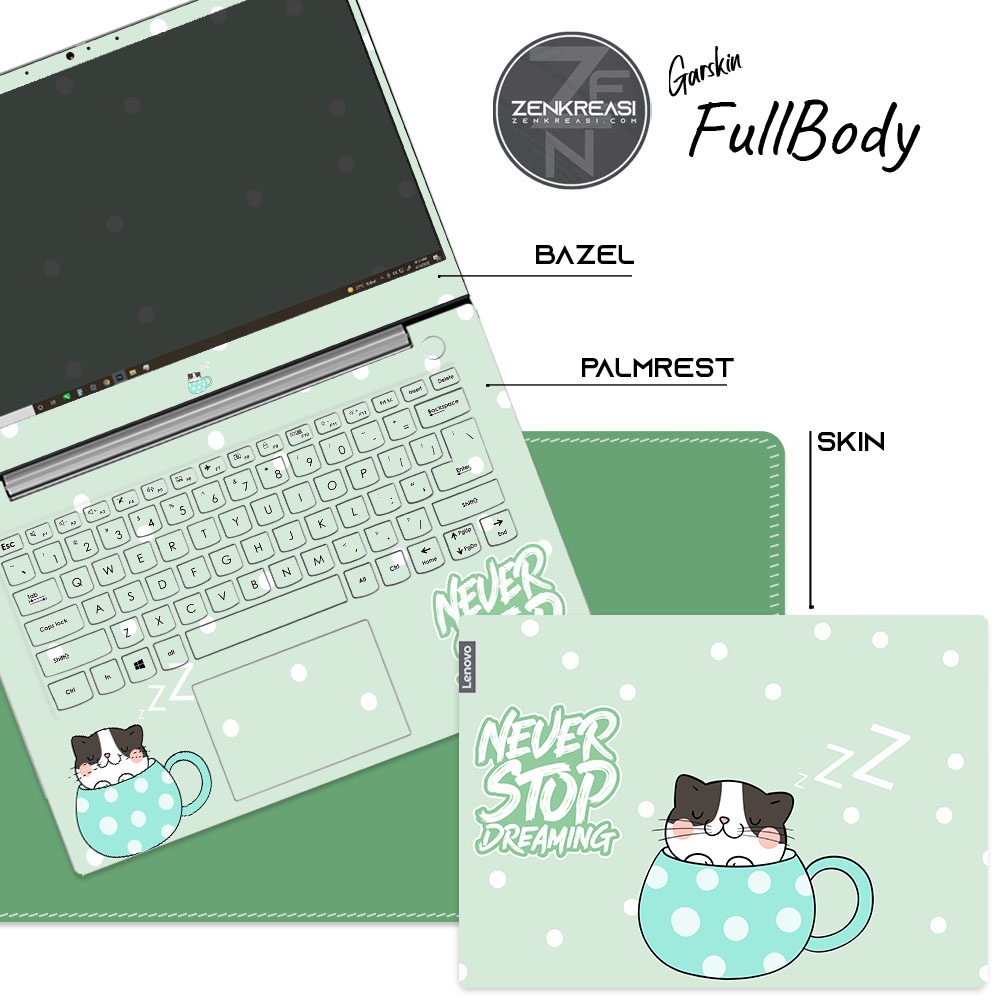Jual Garskin Laptop Sesuai Merek dan Model Laptop Tema Never Stop Dream ...