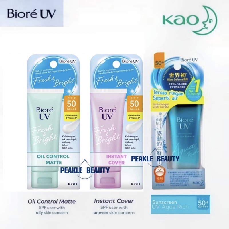 Jual Biore UV Aqua Rich Watery Essence SPF 50 | Fresh & Bright Oil Control Matte | Fresh ...