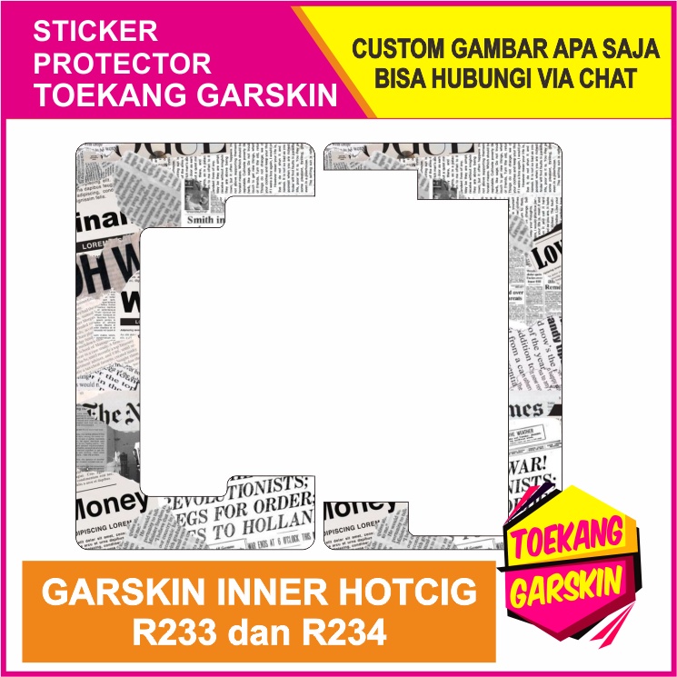 Jual Garskin INNER Hocig R234 dan Hocig R233 motif KORAN | Shopee Indonesia