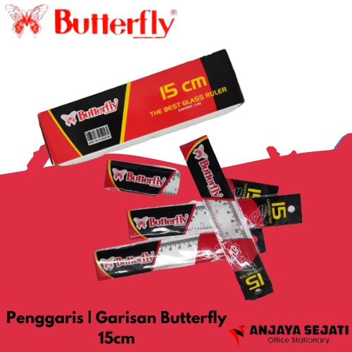 Jual Penggaris Butterfly | Ruler 15cm | Garisan | Ruler | Perlusin ...