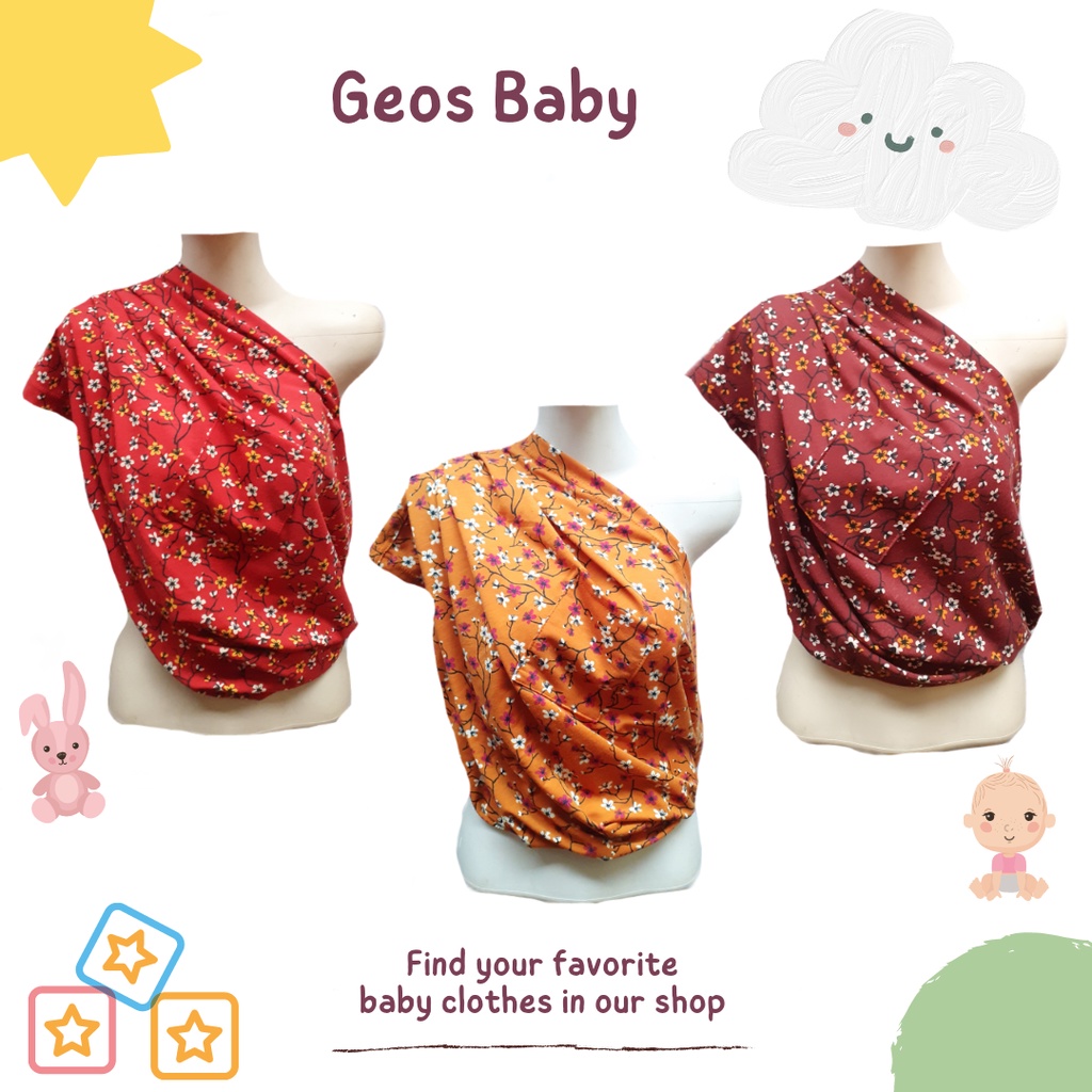 Jual geos gendongan kaos / sling bayi / gendongan bayi instan ukuran ...