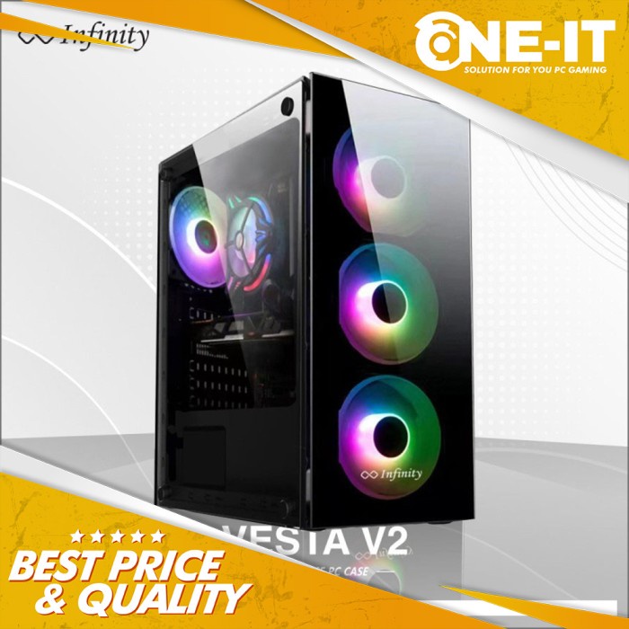 Jual Casing Enlight INFINITY VESTA V2 4 FAN ATX TEMPERED GLASS case ...