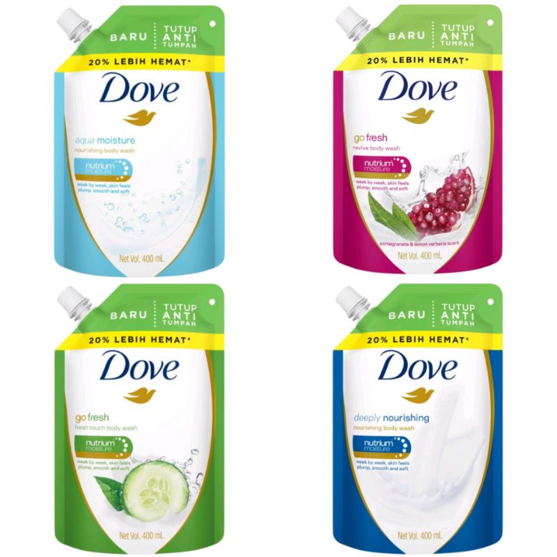 Jual Dove Body Wash Aqua Moisture Deeply Nourishing Go Fresh Revive ...