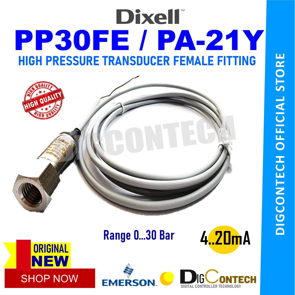 Jual Dixell High Pressure Transducer PP30FE 0-30 Bar 2M PP30 | Shopee ...
