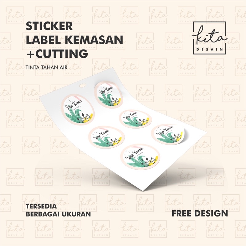 Jual (Bahan Premium )Stiker label kemasan/label kemasan custom/label ...