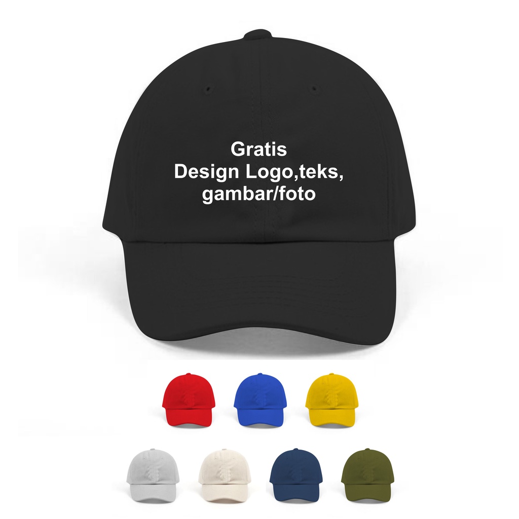 Jual Topi CUSTOM GRATIS TAMBAH NAMA/LOGO/GAMBAR | Shopee Indonesia