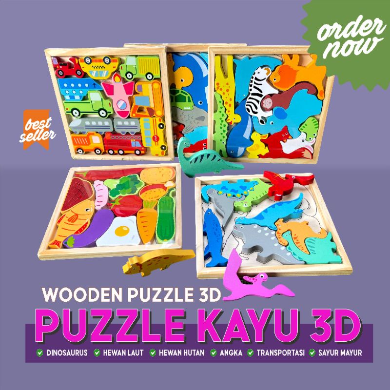 Jual PUZZLE KAYU TEBAL | PUZZLE KAYU TEBAL 3D KOTAK | PUZZLE EDUKASI ...