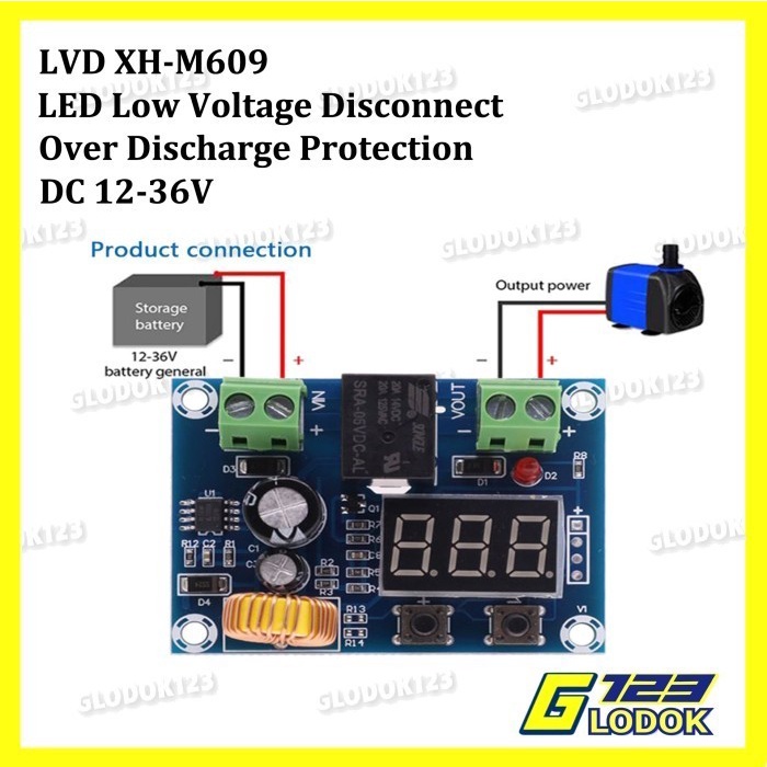 Jual XH-M609 LVD Low Voltage Disconnect Protect Batere Proteksi ...