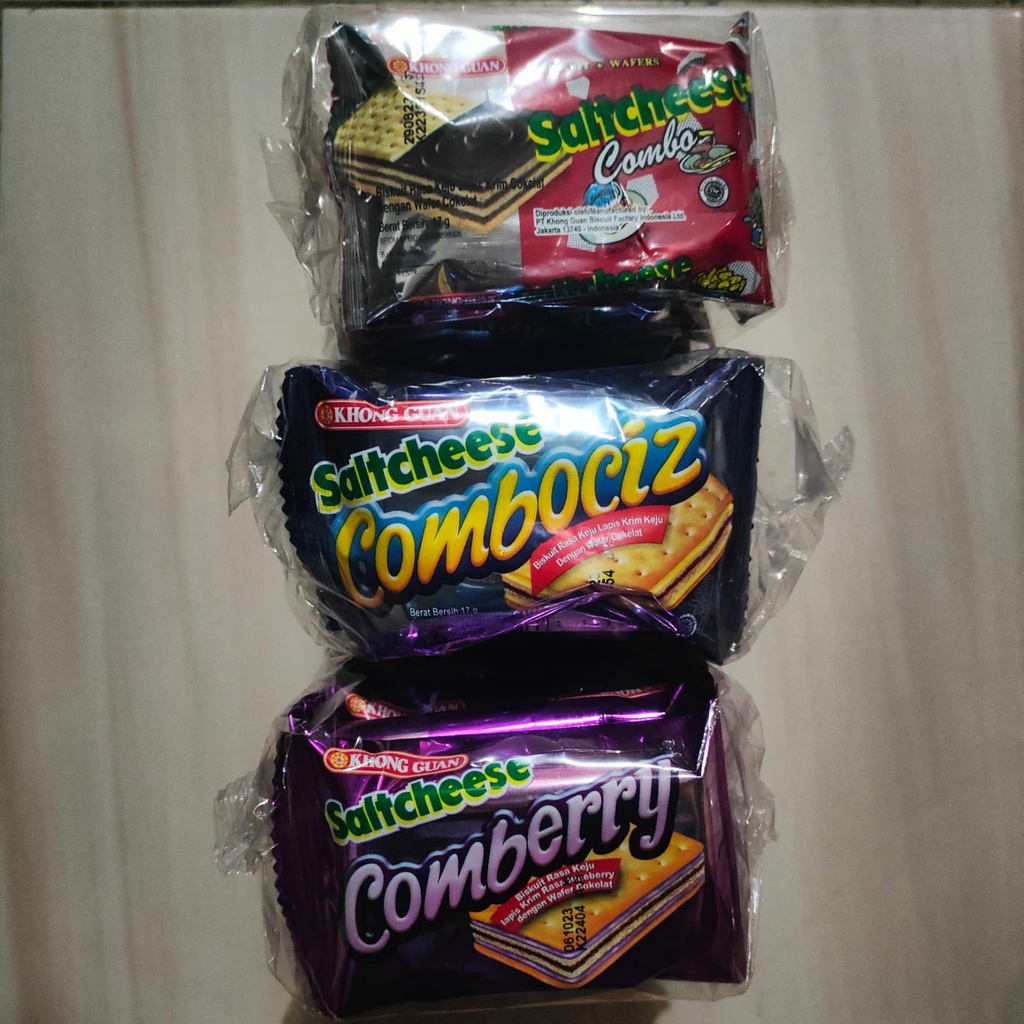 Jual Khong Guan Saltcheese Combo/ Combociz/Comberry PACK (10 x 17 gr ...