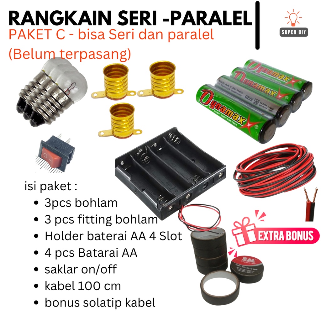 Jual PAKET RANGKAIAN LISTRIK LAMPU SERI PARALEL / UNTUK BAHAN PRAKTEK ... Jual PAKET RANGKAIAN LISTRIK LAMPU SERI PARALEL / UNTUK BAHAN PRAKTEK ...