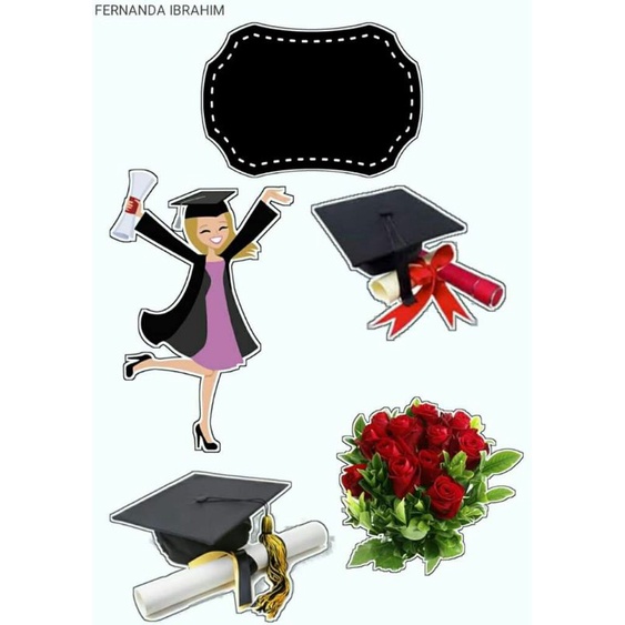 Jual Topper cake custom ucapan tema wisuda / graduation | Shopee Indonesia