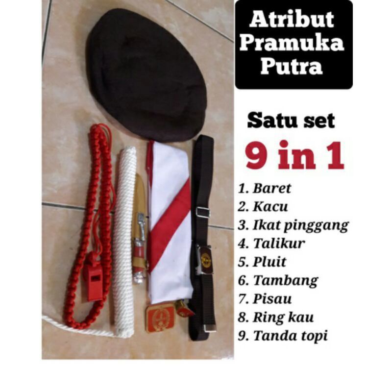 Jual set Alat perlengkapan Pramuka atribut Pramuka putra dan putri ...