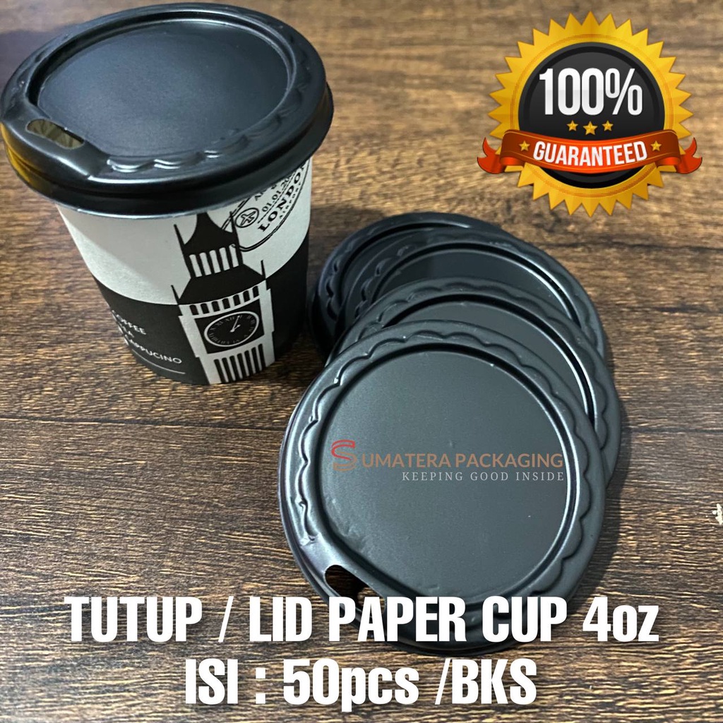 Jual TUTUP LID PAPER CUP 4oz isi 50 pcs tutup gelas kertas medan | Shopee Indonesia