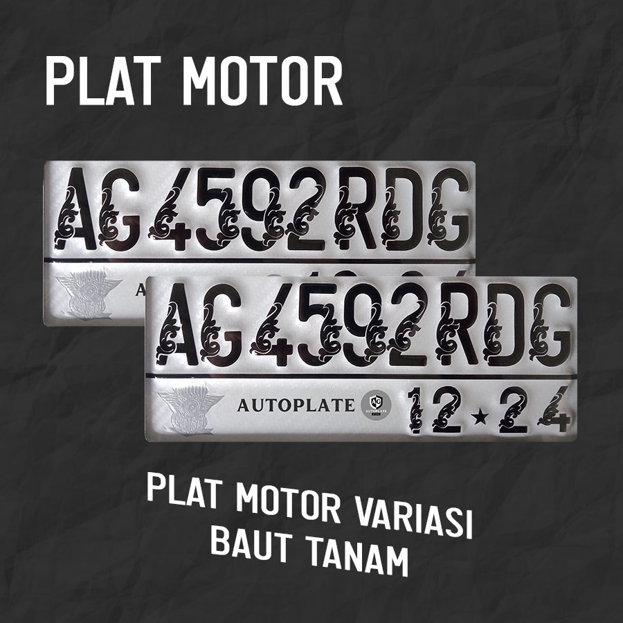 Jual Plat Motor Variasi Bunga Baut Tanam | Shopee Indonesia