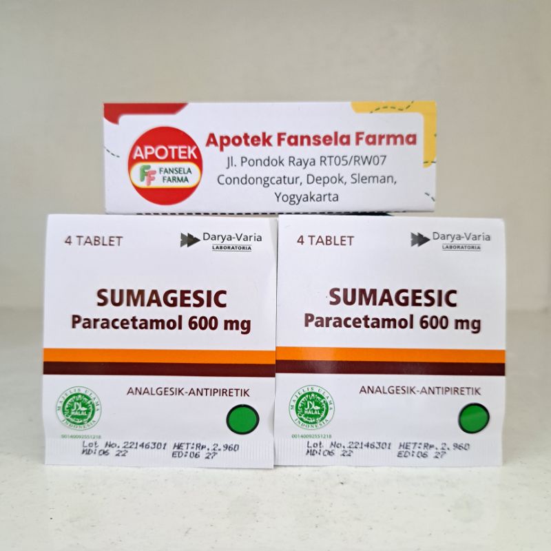 Jual Sumagesic Tablet Demam Paracetamol Nyeri Sakit kepala Pusing Sakit ...