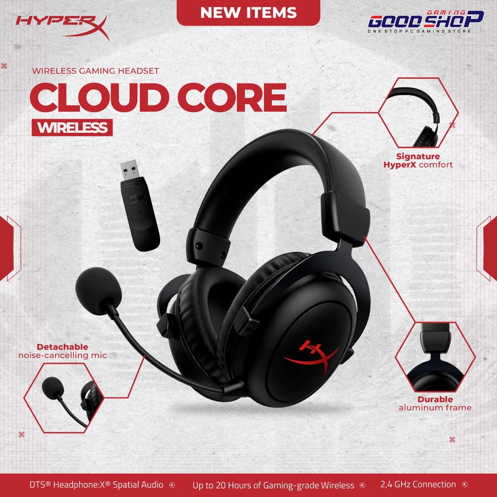 Jual HyperX Cloud Core Wireless - Gaming Headset | Shopee Indonesia