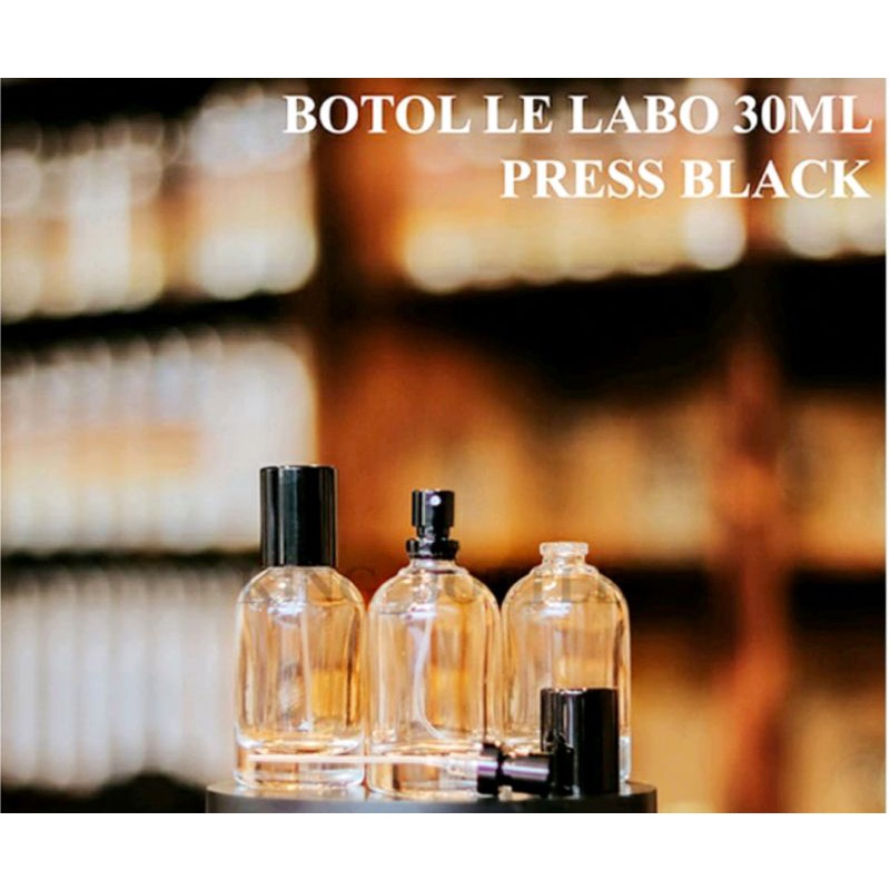 Jual Botol Parfum Le Labo 30 ml Press Black | Botol Parfum Kosong | Shopee Indonesia