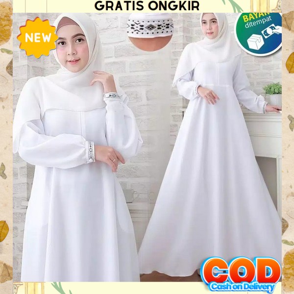 Jual Gamis Remaja Kekinian Korean Style Lebaran Terbaru 2023 Baju Gamis ...