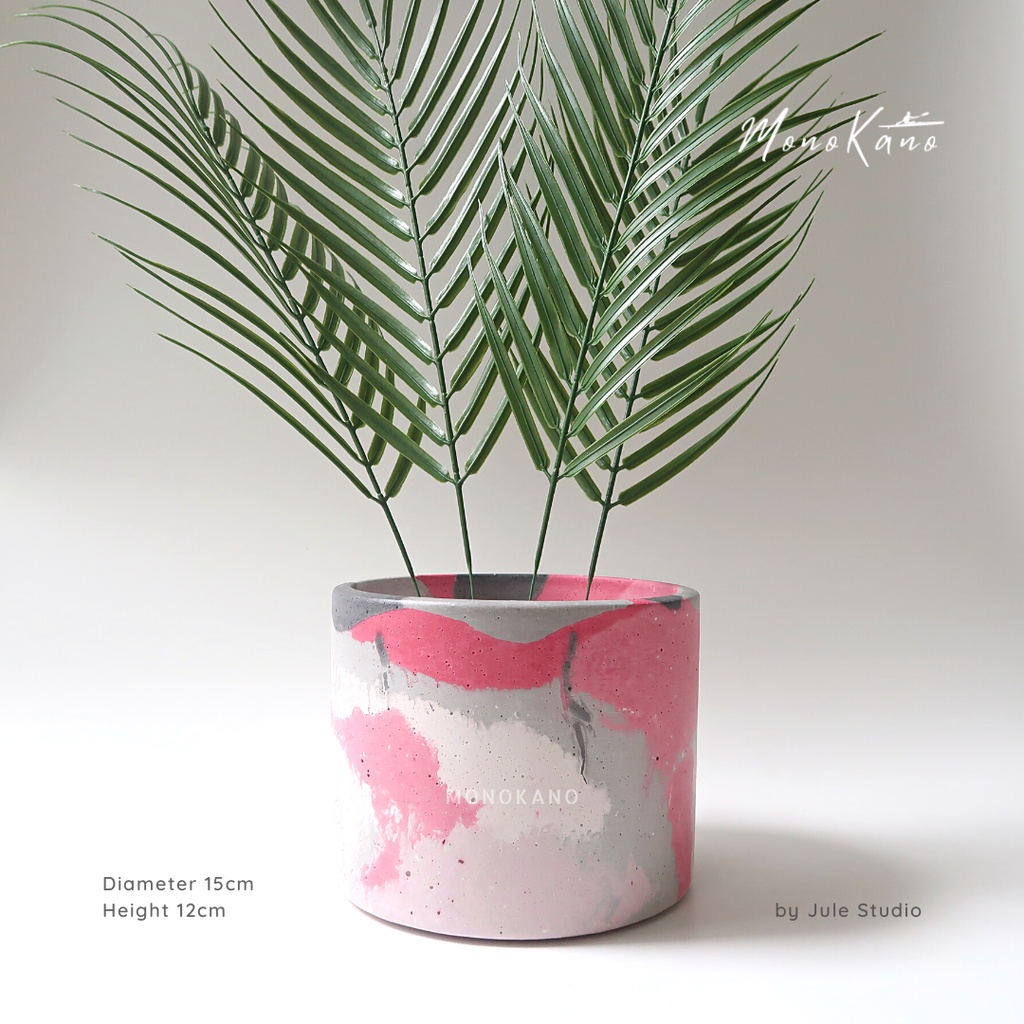 Jual Pot Tanaman Besar D15 Waterproof/Multicolor/Abstract/Semen Anti ...