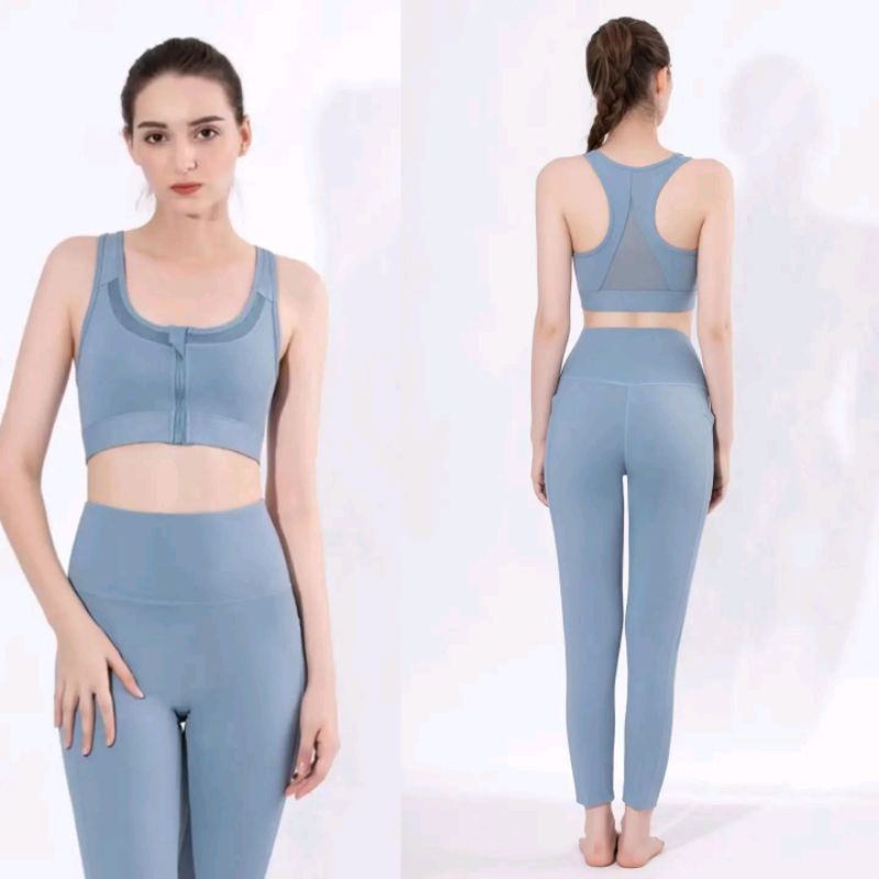Jual Cleo Zipper Set (bra + legging) | Shopee Indonesia