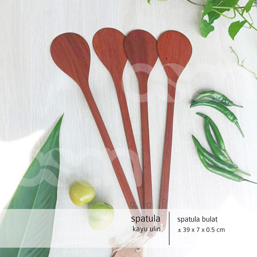 Jual Spatula Sutil Bulat Kayu Ulin | Shopee Indonesia
