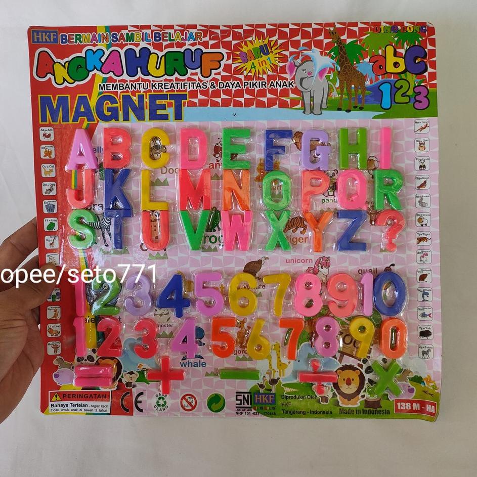 Jual HKF Magnetic Huruf + Angka Letters and Numbers Magnetik Letter ...