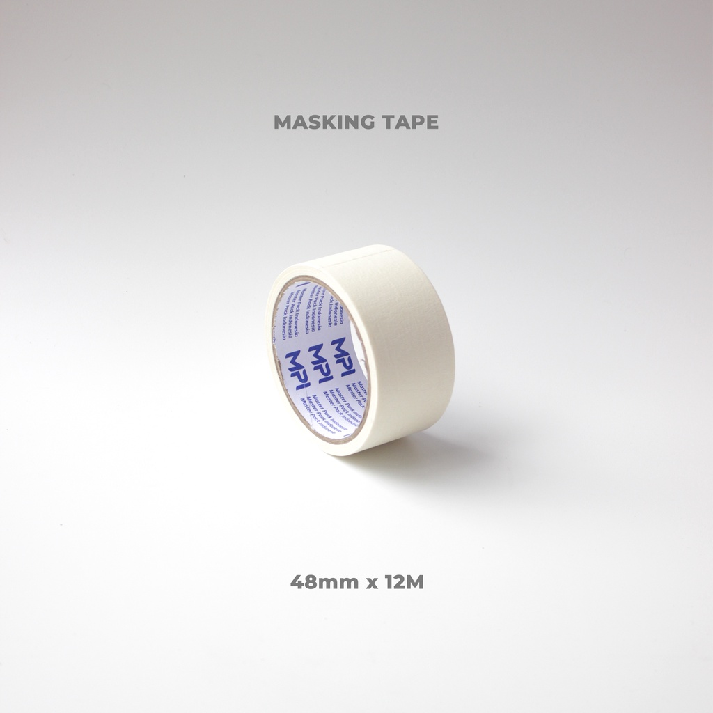 Jual Masking Tape MPI 48mm x 12 meter- Lakban Kertas MPI 48mm x 12 ...