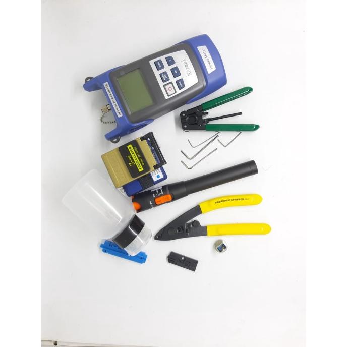 Jual Ftt Toolset Fiber Optik Tool Kit Optic Opm Vfl Cleaver Stripper ...
