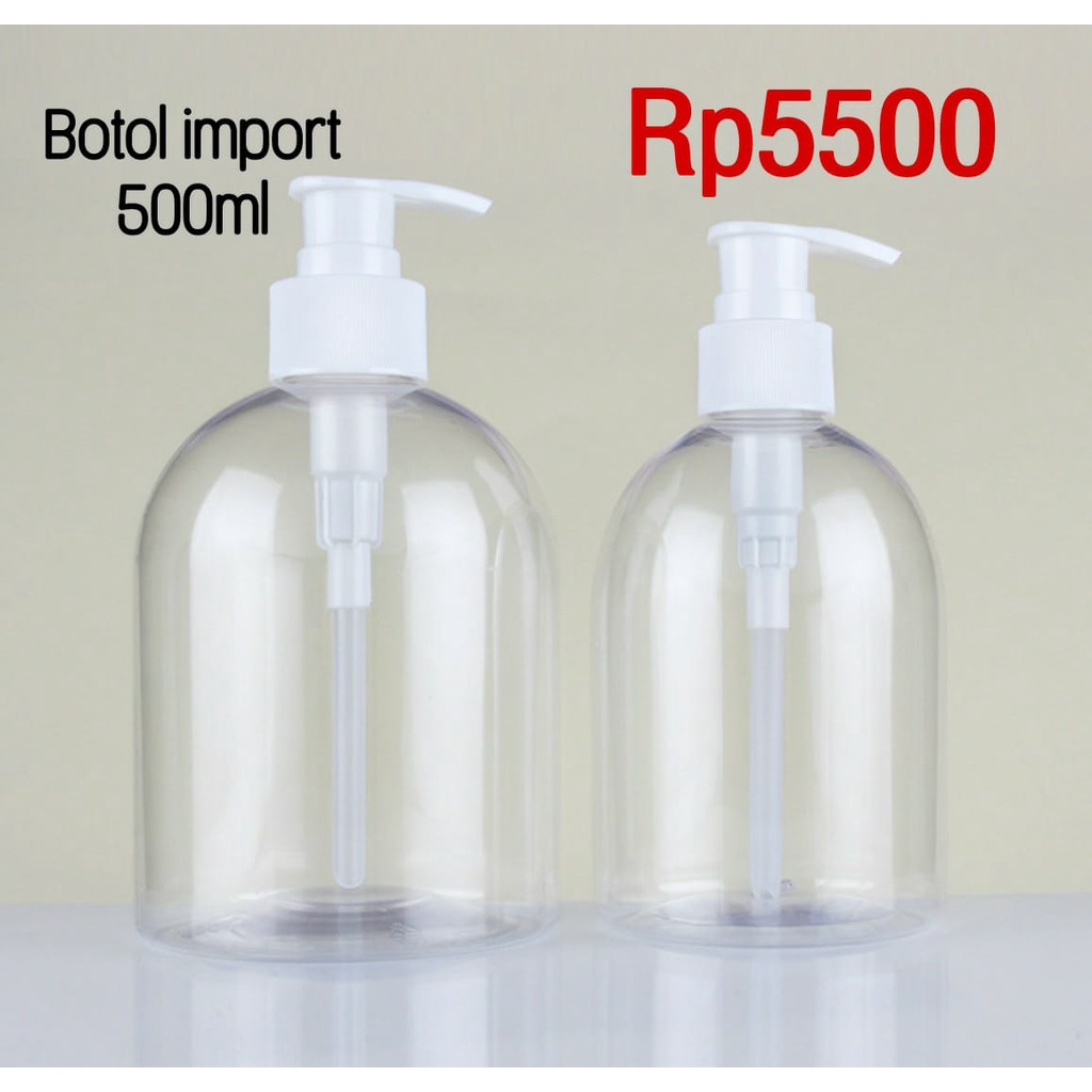 Jual Botol Pump 500ml Botol Pompa Botol Sabun Cair Shampoo Botol ...
