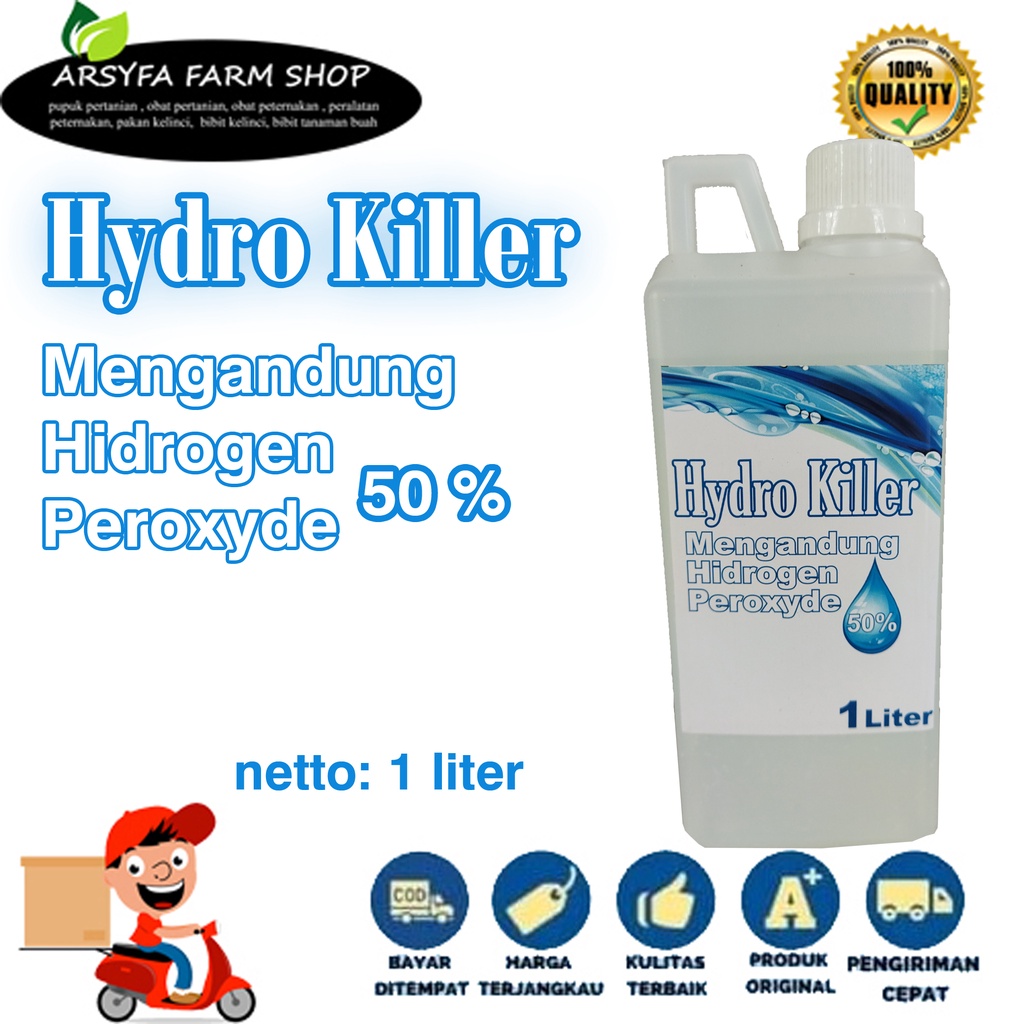 Jual Hydro Killer Mengandung Hidrogen Peroxyde H2O2 50% 1 Liter ...