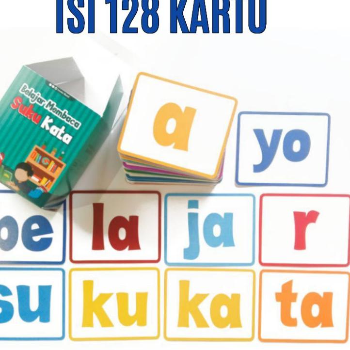Jual Sudah READY.. Flash Card Belajar Membaca Suku Kata | Shopee Indonesia