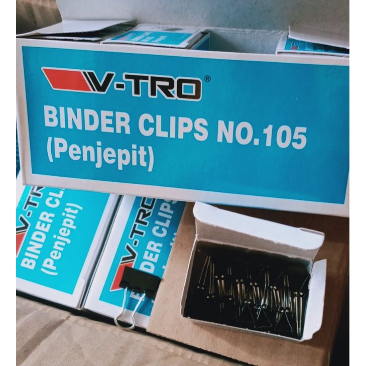 Jual Binder Clip No 105 Vtro isi 12pcs | Shopee Indonesia