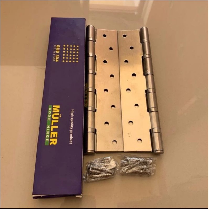 Jual Engsel pintu rumah ukuran 8 inch merek muller bahan stainlis 304 ...