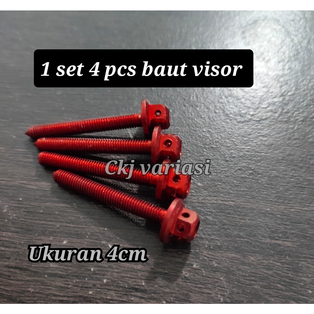 Jual 4 BIJI BAUT PROBOLT VISOR UNTUK ANTI JEBOL FULL CNC PANJANG BAUT ...