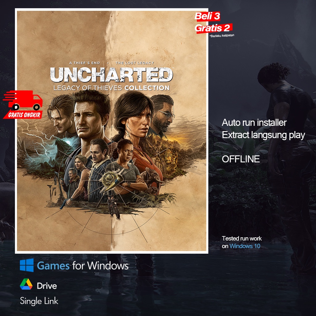 Jual Uncharted 4 Legacy of Thieves Collection - Game PC Action ...