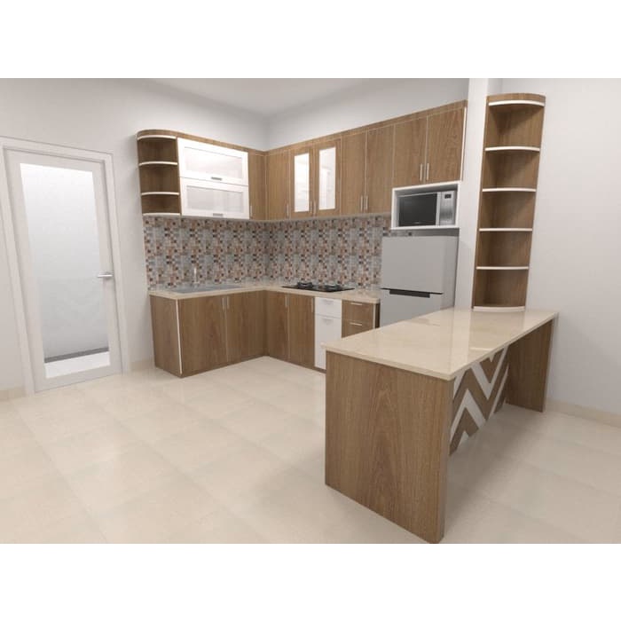 Jual Kithen set minimalis pvc finish hpl | Shopee Indonesia