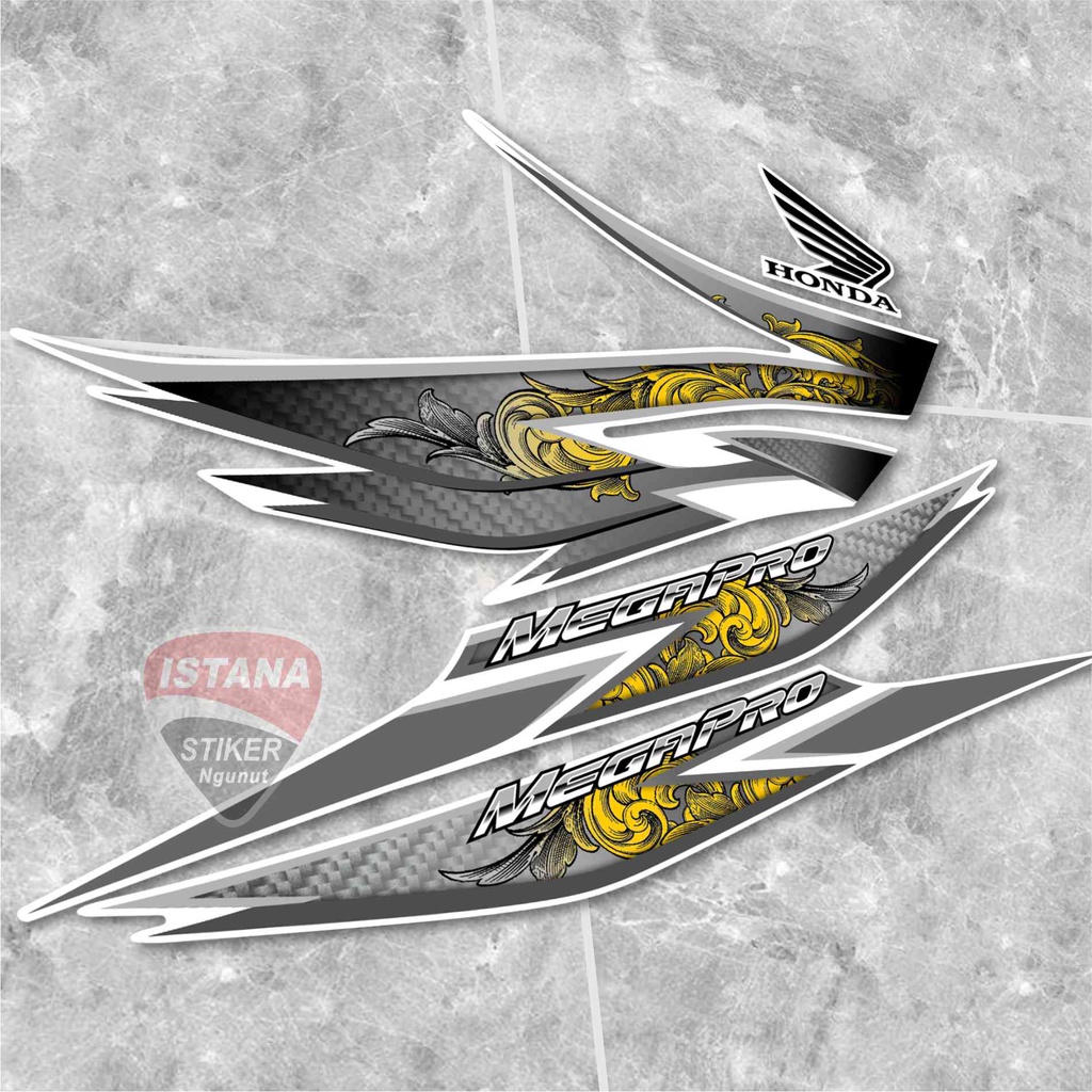 Jual Striping Megapro Tangki Putih Laminasi Glossy | Shopee Indonesia