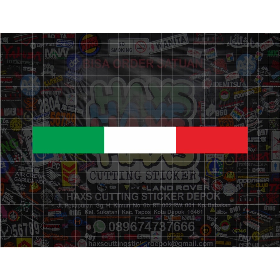 Jual Cutting Sticker Bendera Italy 20x2,5 Cm | Shopee Indonesia