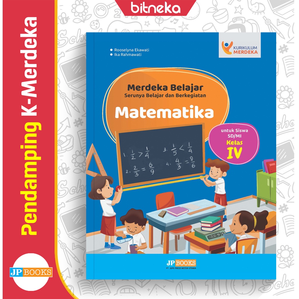Jual Buku Teks Pendamping Matematika SD/MI Kelas 4 Kurikulum Merdeka - JPBOOKS | Shopee Indonesia