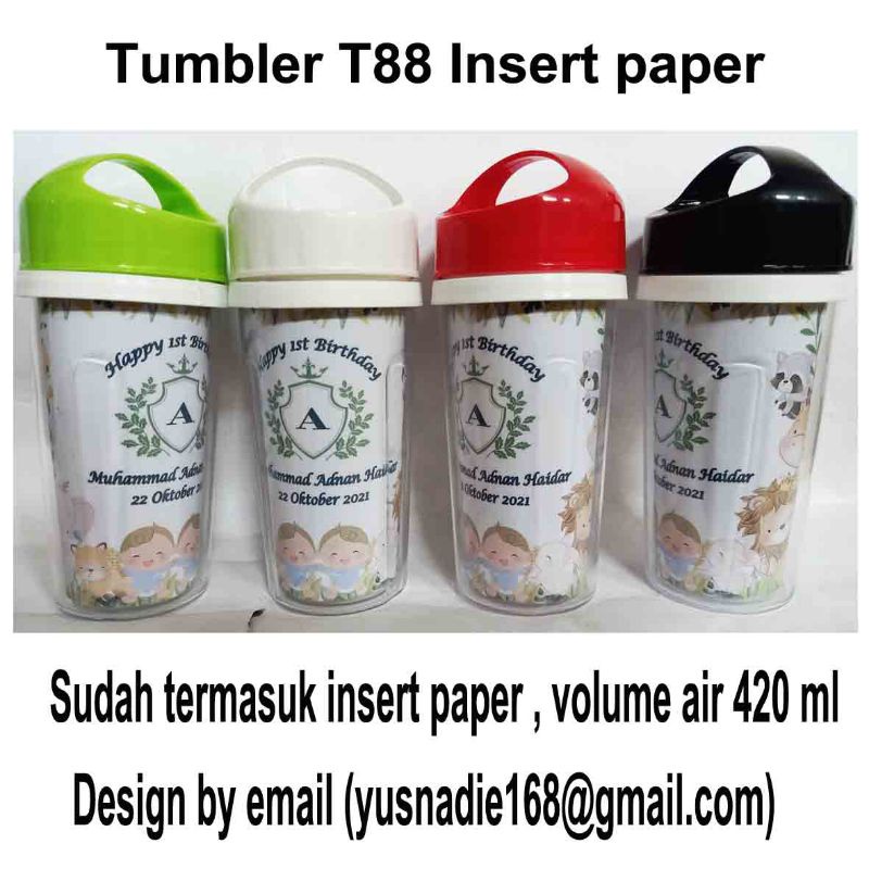 Jual Custom Tumbler insert paper | Shopee Indonesia