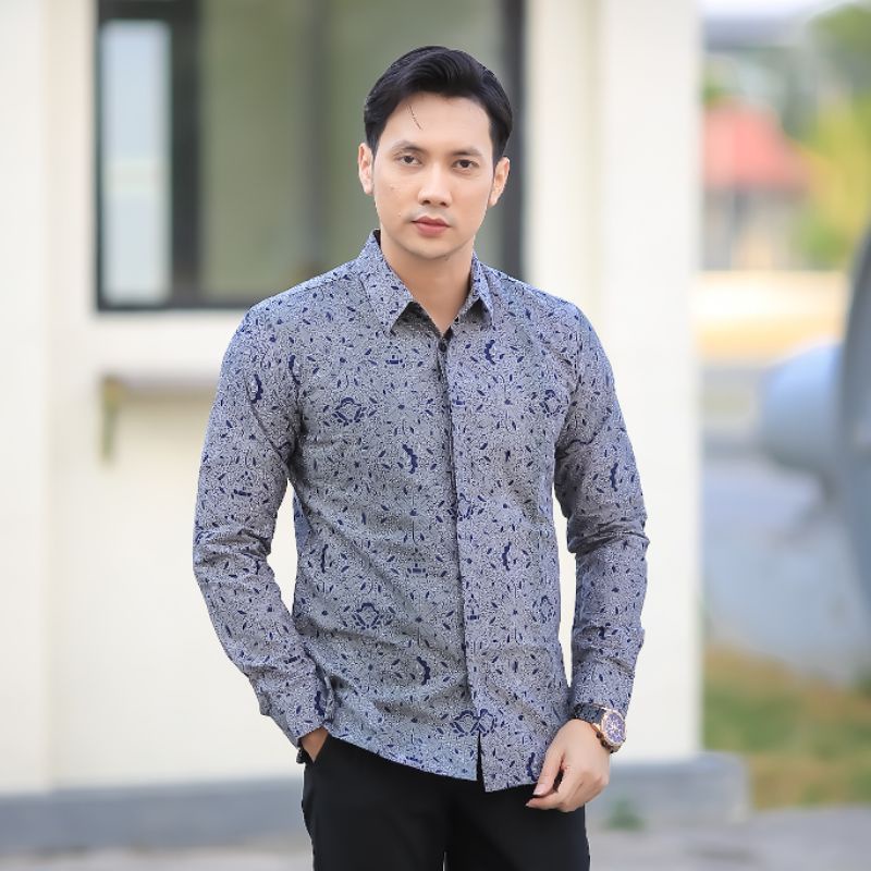 Jual BATIK BOLO DEWO Motif Braja Mukti Hem Atasan Kemeja Baju Batik ...