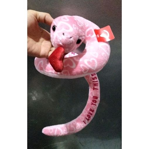 Jual Boneka Ular phyton kuning/ular pink love | Shopee Indonesia