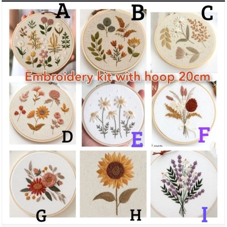 Jual DIY EMBROIDERY KIT PAKET SULAM BENANG VINTAGE FLOWER BUNGA SULAMAN ...