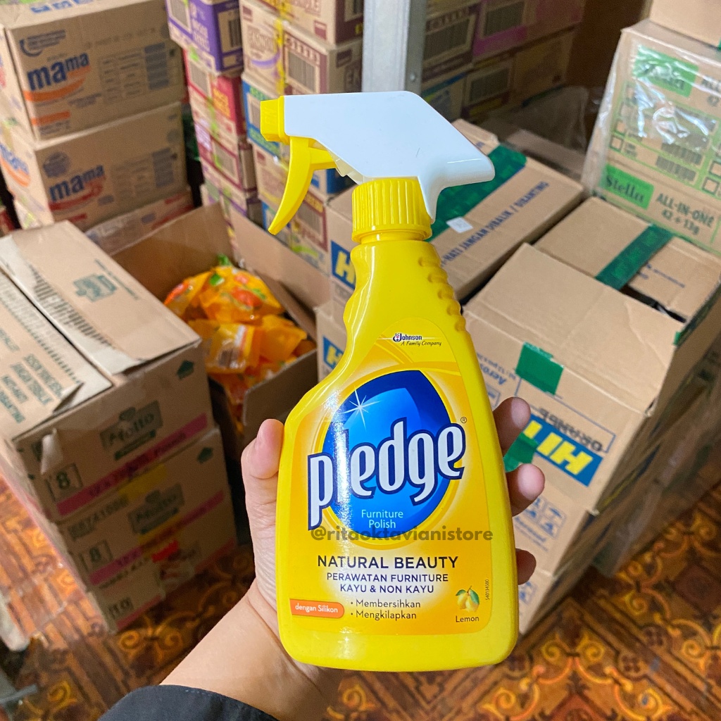 Jual Pledge Liquid Spray Furniture Polish Lemon 450 ml | Shopee Indonesia