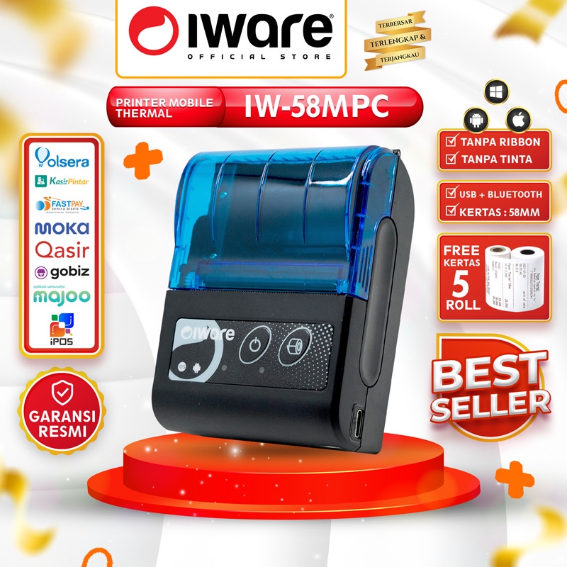 Jual Iware Printer Thermal Kasir Ppob Iware Mp58X Mp58Mpc 58Mm ...