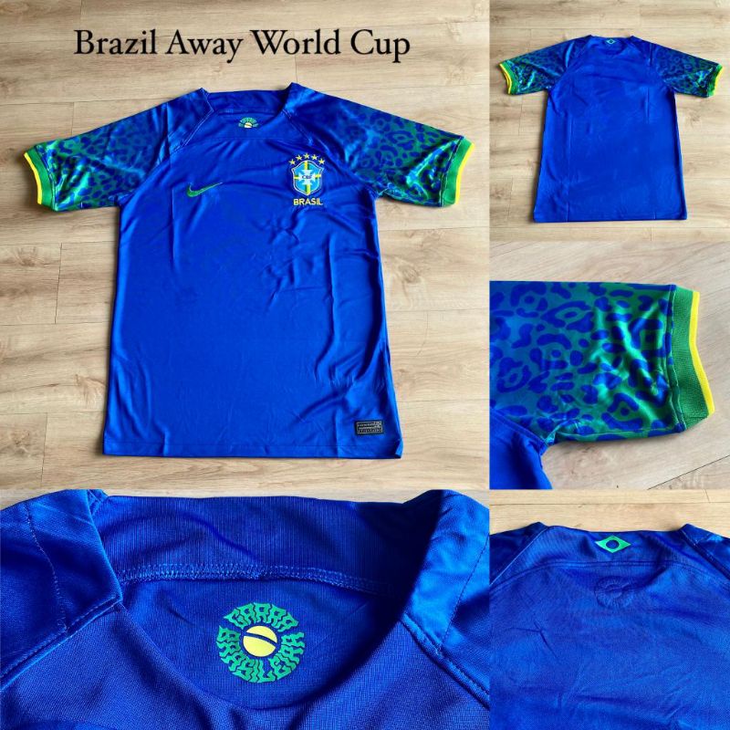 Jual JERSEY BOLA TIMNAS BRAZIL AWAY WORLD CUP 2022 GRADE ORI IMPORT | Shopee Indonesia