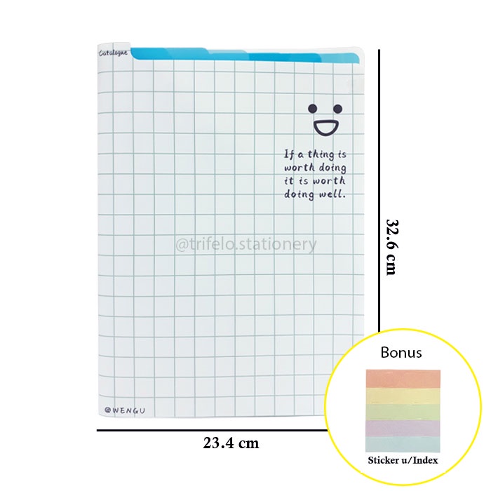 Jual WENGU 6 Pocket Clear File Holder A4 Document Folder Map Bening ...