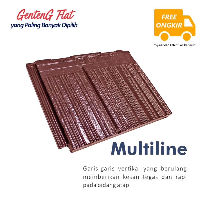 Jual Genteng Atap Beton tipe Victoria Multiline Flat Warna Cokelat ...
