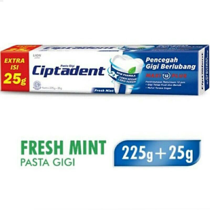 Jual Ciptadent Pasta Gigi / Odol Ciptadent Cool Mint / Fresh Mint 225gr ...